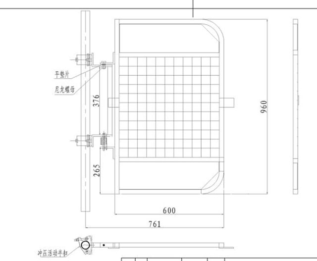 Spring Ladder Access Operated Scaffolding Safety Gate from China ...
